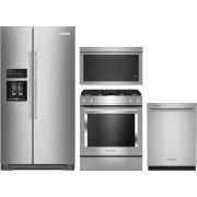 KitchenAid KSDG950ESS 30-Inch 4-Burner Dual Fuel Downdraft Slide-In ...