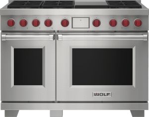 Wolf DF486G-LP 48" Dual Fuel Range with 6 Sealed Burners & Griddle ...