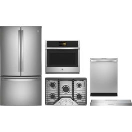 GE Profile 5 Piece Appliance Package with PWE23KYNFS Refrigerator ...