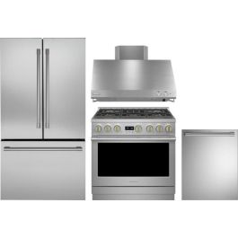 Monogram 4 Piece Appliance Package with ZWE23NSTSS Refrigerator ...
