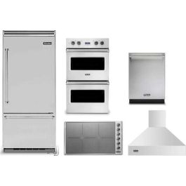 Viking 5 Piece Appliance Package with VCBB5363ERSS Refrigerator ...