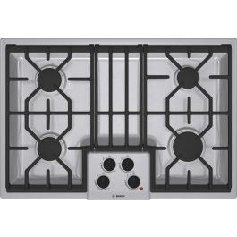 Bosch NGM5054UC 30" Gas Cooktop with 4 Sealed Burners, Continuous ...