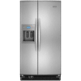 KitchenAid KSRS25CSMS 25.5 Cu. Ft. Side by Side Refrigerator with Non ...