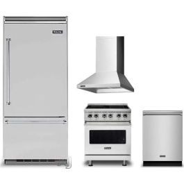 Viking 4 Piece Appliance Package with VCBB5363ERSS Refrigerator ...