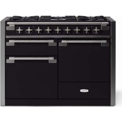 AGA AEL481DFABMBL Elise 48" Dual Fuel Range - Matt Black w/Brass Accents