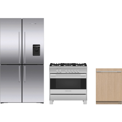 Fisher Paykel 4 Piece Appliance Package with RF203QDUVX1 Refrigerator ...