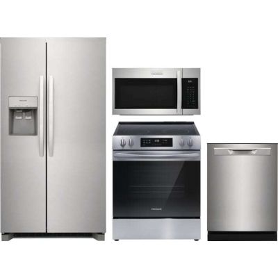 Frigidaire 4 Piece Appliance Package with FRSC2333AS Refrigerator ...