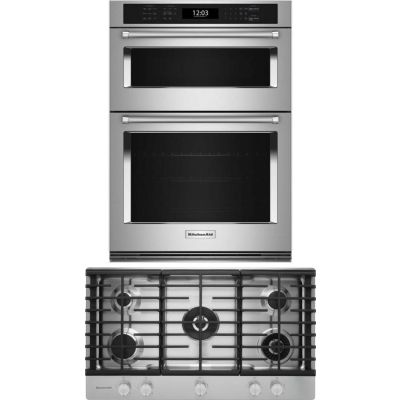 KitchenAid 2 Piece Appliance Package with KCGS956ESS Cooktop ...