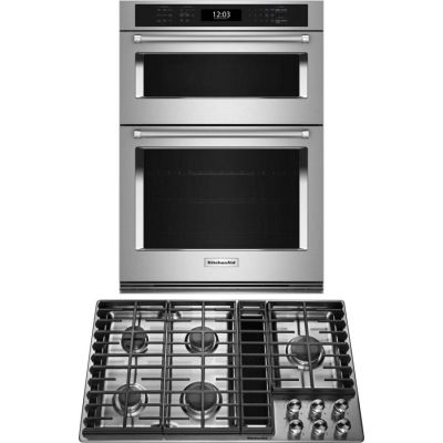 KitchenAid 2 Piece Appliance Package with KOEC527PSS Wall Oven ...