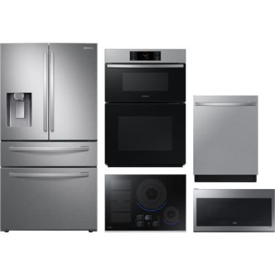 Samsung 5 Piece Appliance Package with RF28R7201SR Refrigerator ...