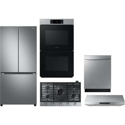 Samsung 5 Piece Appliance Package with RF25C5151SR Refrigerator ...