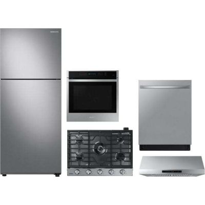 Samsung 5 Piece Appliance Package with RT16A6195SR Refrigerator ...