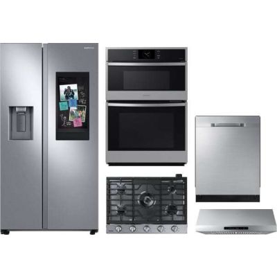 Samsung 5 Piece Appliance Package with RS27T5561SR Refrigerator ...