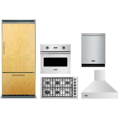 Viking 5 Piece Appliance Package with FDBB5363ER Refrigerator ...