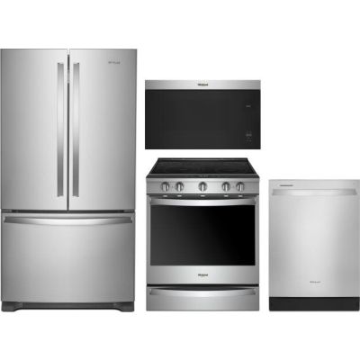 Whirlpool 4 Piece Appliance Package with WRF535SWHZ Refrigerator ...