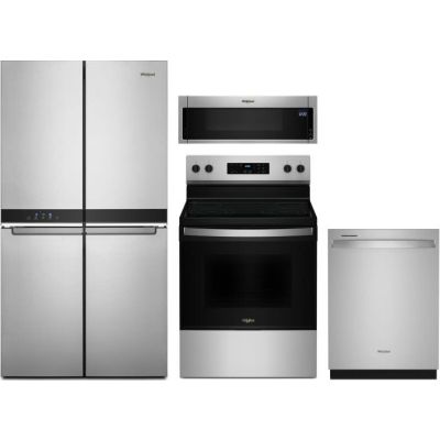 Whirlpool 4 Piece Appliance Package with WRQA59CNKZ Refrigerator ...