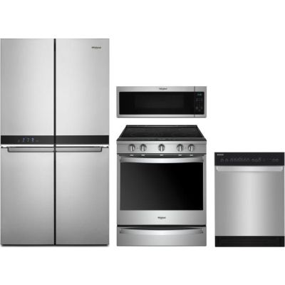 Whirlpool 4 Piece Appliance Package with WRQA59CNKZ Refrigerator ...
