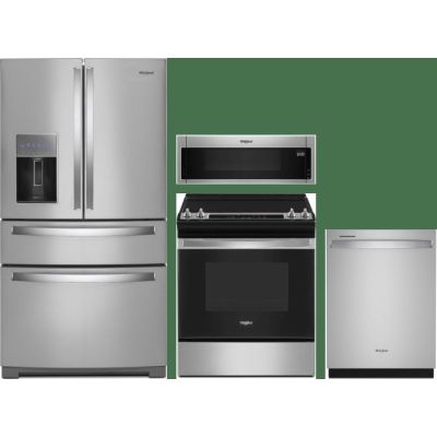 Whirlpool 4 Piece Appliance Package with WRX986SIHZ Refrigerator ...