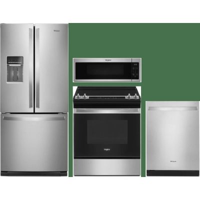 Whirlpool 4 Piece Appliance Package with WRF560SEHZ Refrigerator ...