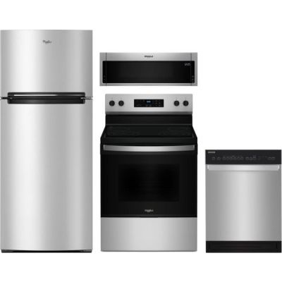 Whirlpool 4 Piece Appliance Package with WRT518SZFM Refrigerator ...