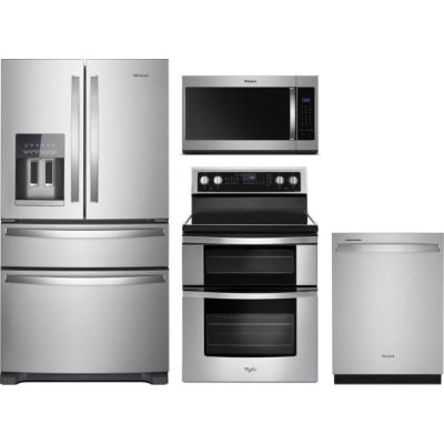 Whirlpool 4 Piece Appliance Package with WRX735SDHZ Refrigerator ...