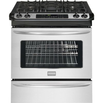 Frigidaire FGGS3045KF 30" Slide-in Gas Range with 4 Sealed Burners, 4.2 ...