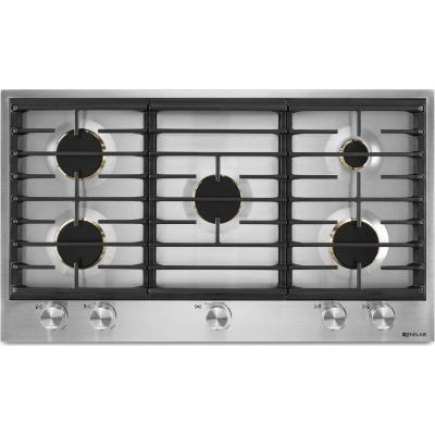 Jenn-Air JGC3536GS Euro-Style 36" 5-Burner Gas Cooktop - Stainless Steel