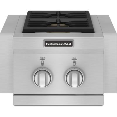 KitchenAid KBZU122VSS 17" Built-In Dual Side Burners with 18,000 BTU ...