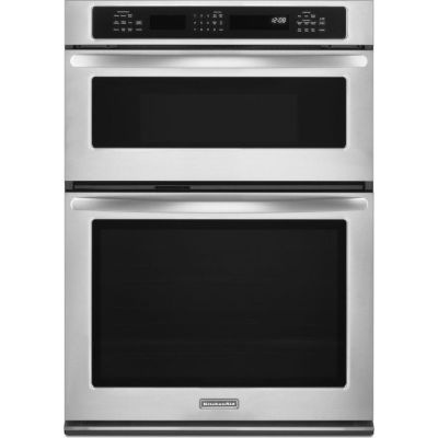 KitchenAid KEMS309BSS 30" Combination Wall Oven with 5.0 cu. ft. True ...