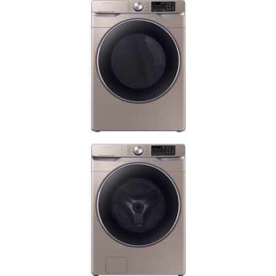 Samsung WF45R6300AC, DVE45R6300C Washer and Electric Dryer Set, Stacked