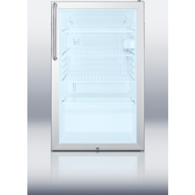 Summit SCR450LTB 20" Compact Refrigerator with 4.1 cu. ft. Capacity, 3 ...