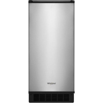 Whirlpool WUI95X15HZ 15 Inch Ice Maker - 25 Lbs Clear Ice Storage, w/Pump